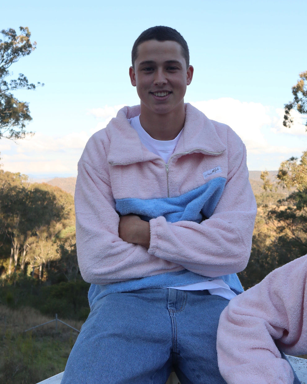 Marley Jumper - Blue and Pink – Mills The Label
